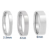 Square Comfort Fit Wedding Bands